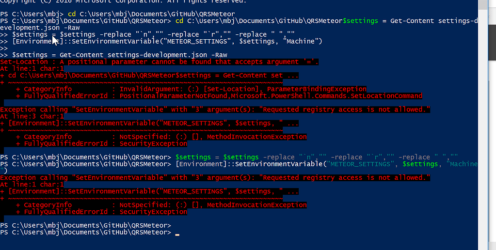 Windows: docker or node run and refer to settings.json file - Meteor Forum