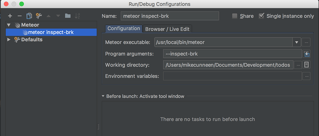 Meteor 16 Debugging With Webstorm Or Intellij Help Meteor Forum
