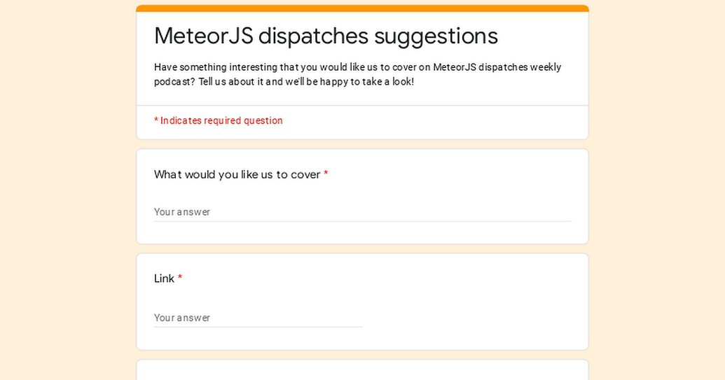 MeteorJS dispatches - new Meteor podcast - announce - Meteor Forum