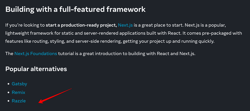 Add Meteorjs As Popular Alternative To Nextjs In The New React Docs React Meteorjs Forums