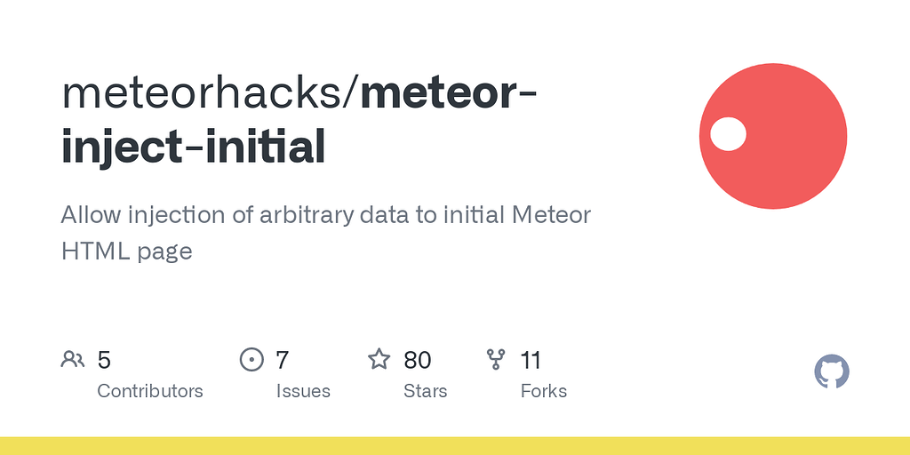 Where is the repo of meteorhacks:inject-initial - help - Meteor Forum